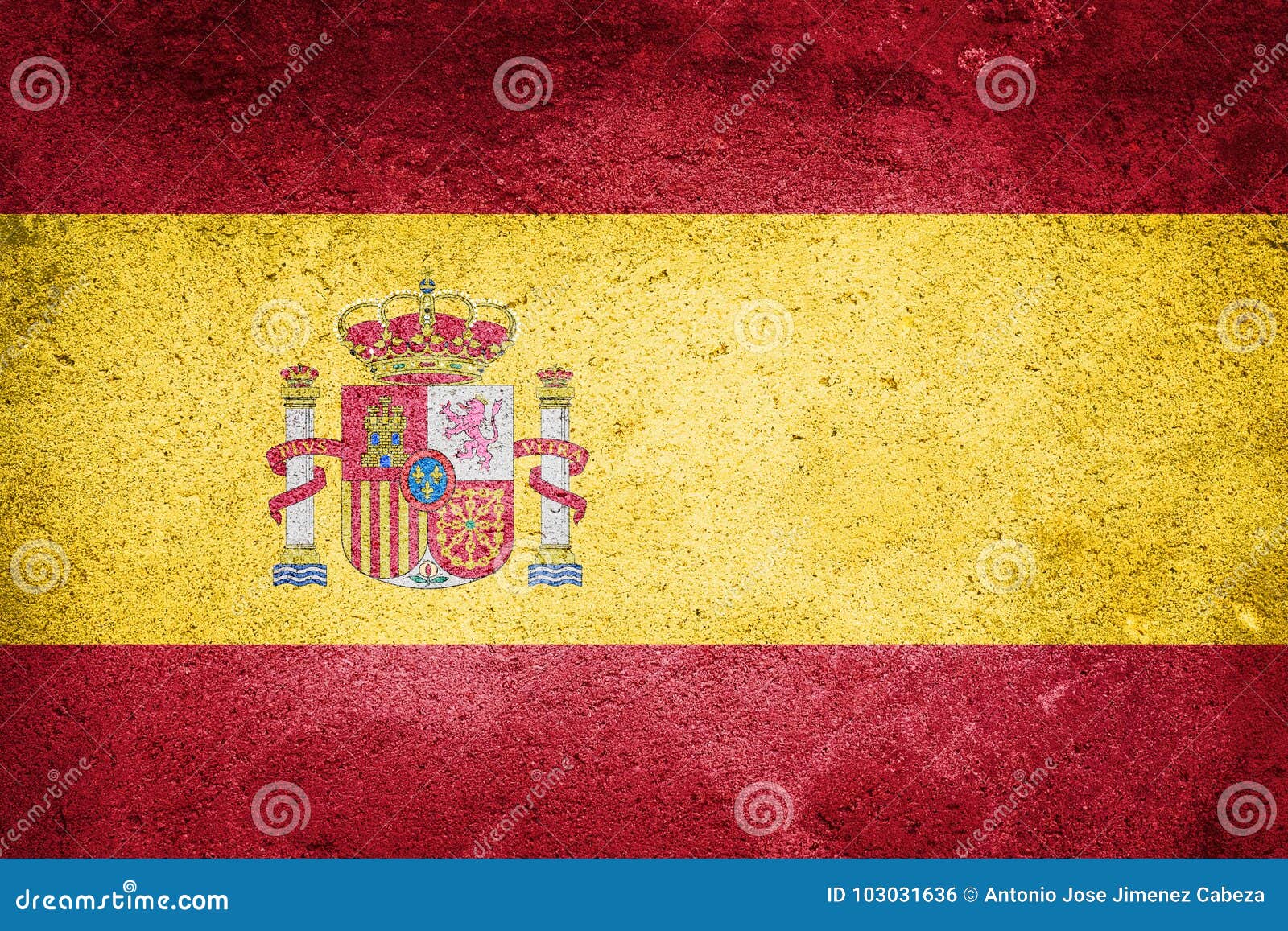 Spain Flag on Wall Texture Background Stock Photo - Image of painted ...
