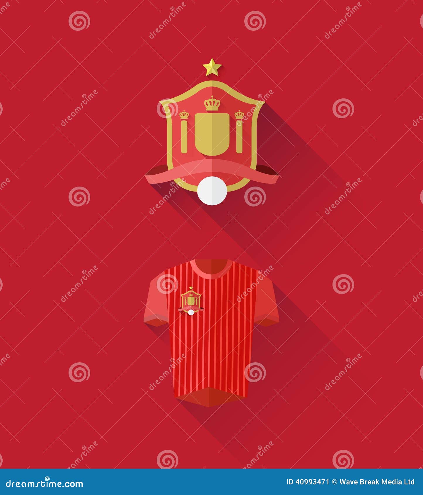 Spain Jersey and Crest Vector Stock Vector - Illustration of flag ...