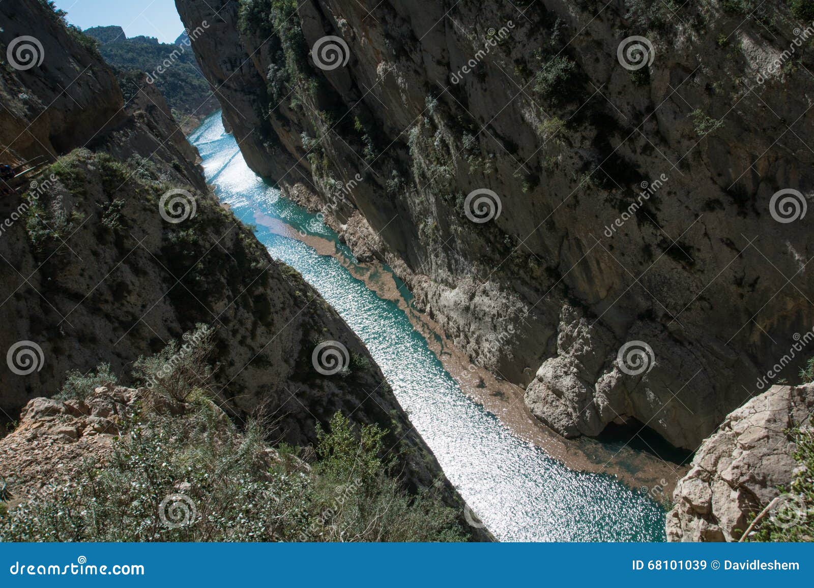 Spain landscape gorge stock image. Image of fauna, glen - 68101039