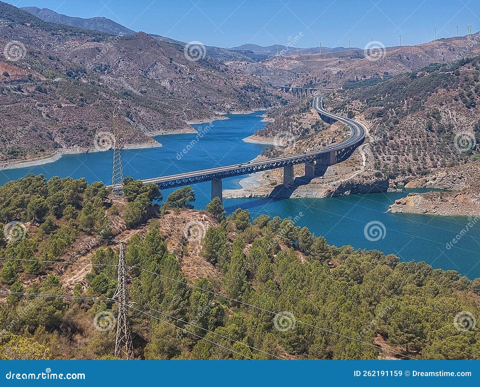 Spain Landscape, River and Bridge Stock Image - Image of lake, terrain ...