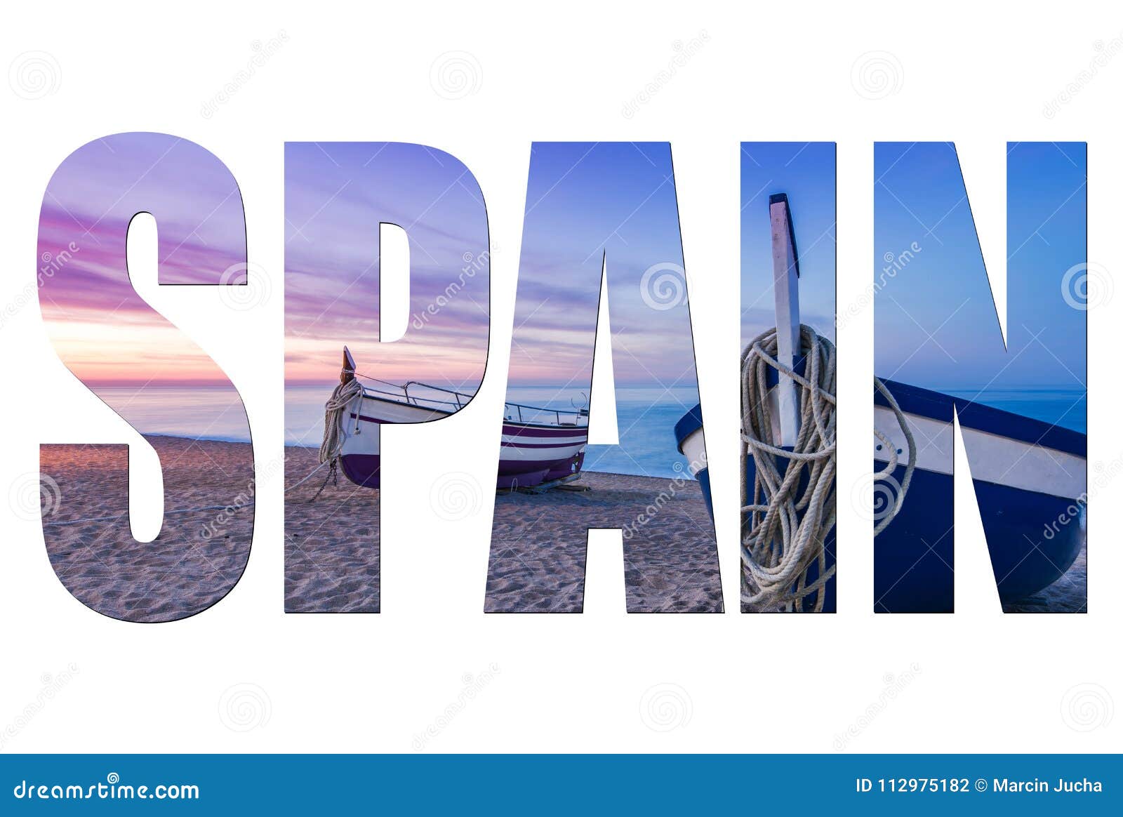 Spain Letters Isolated with Image Stock Photo - Image of city, concept ...