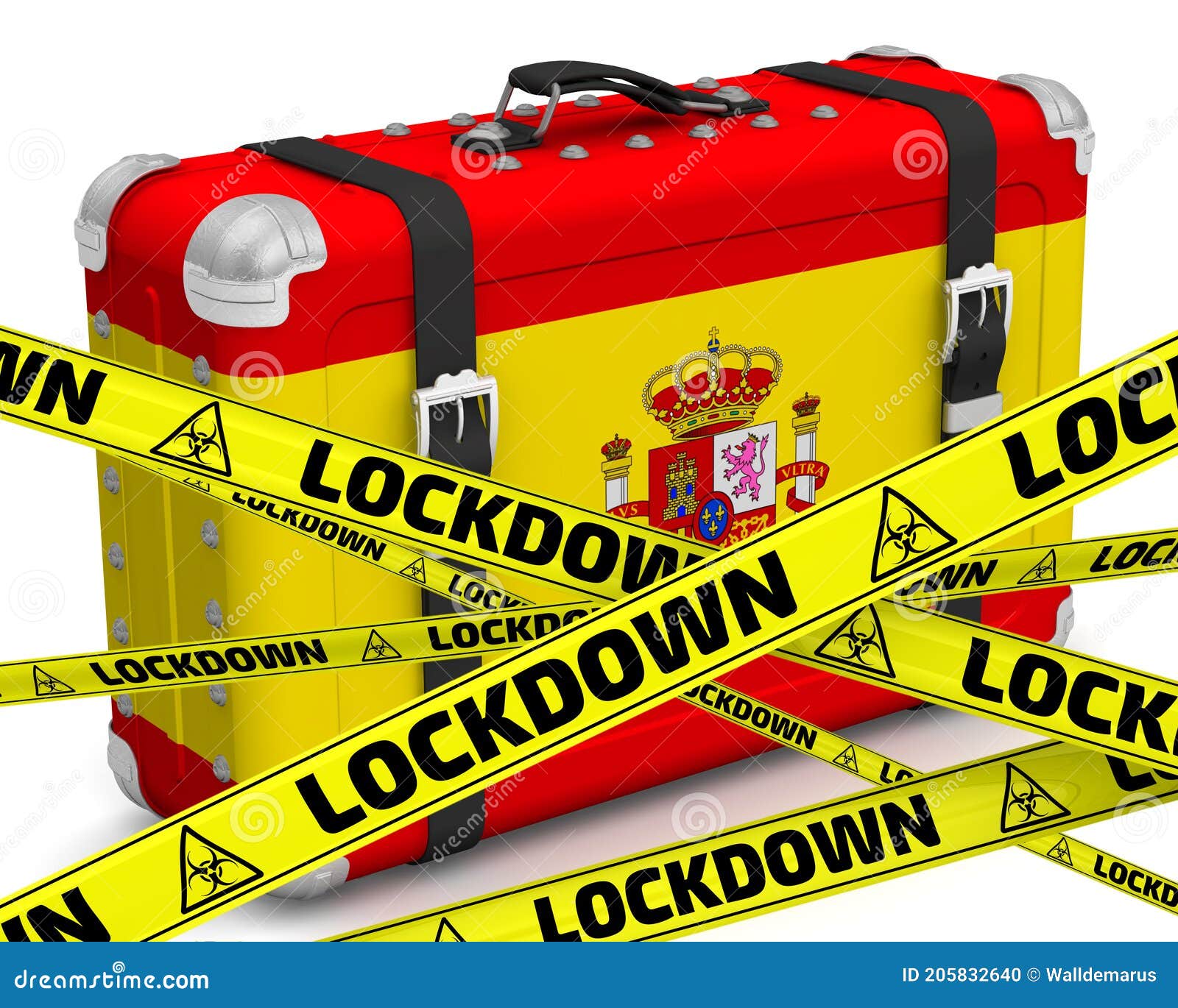 Spain is in lockdown stock illustration. Illustration of outbreak ...