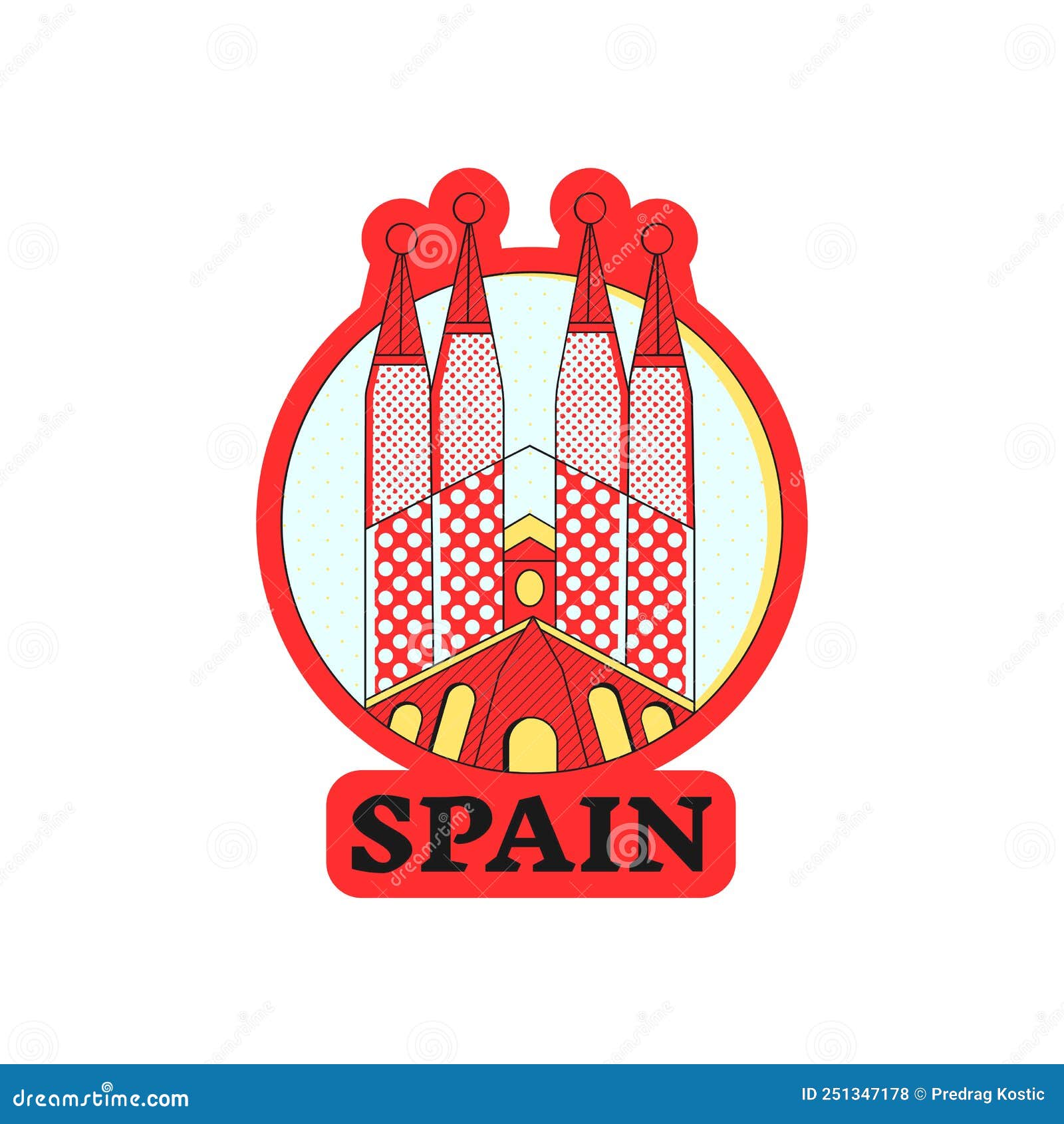 Spain logo design stock illustration. Illustration of icon - 251347178