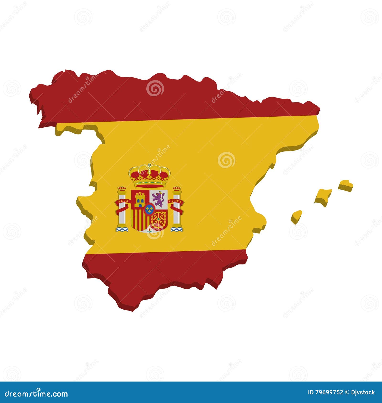 Spain Map Geography Isolated Icon Stock Vector - Illustration of spain ...
