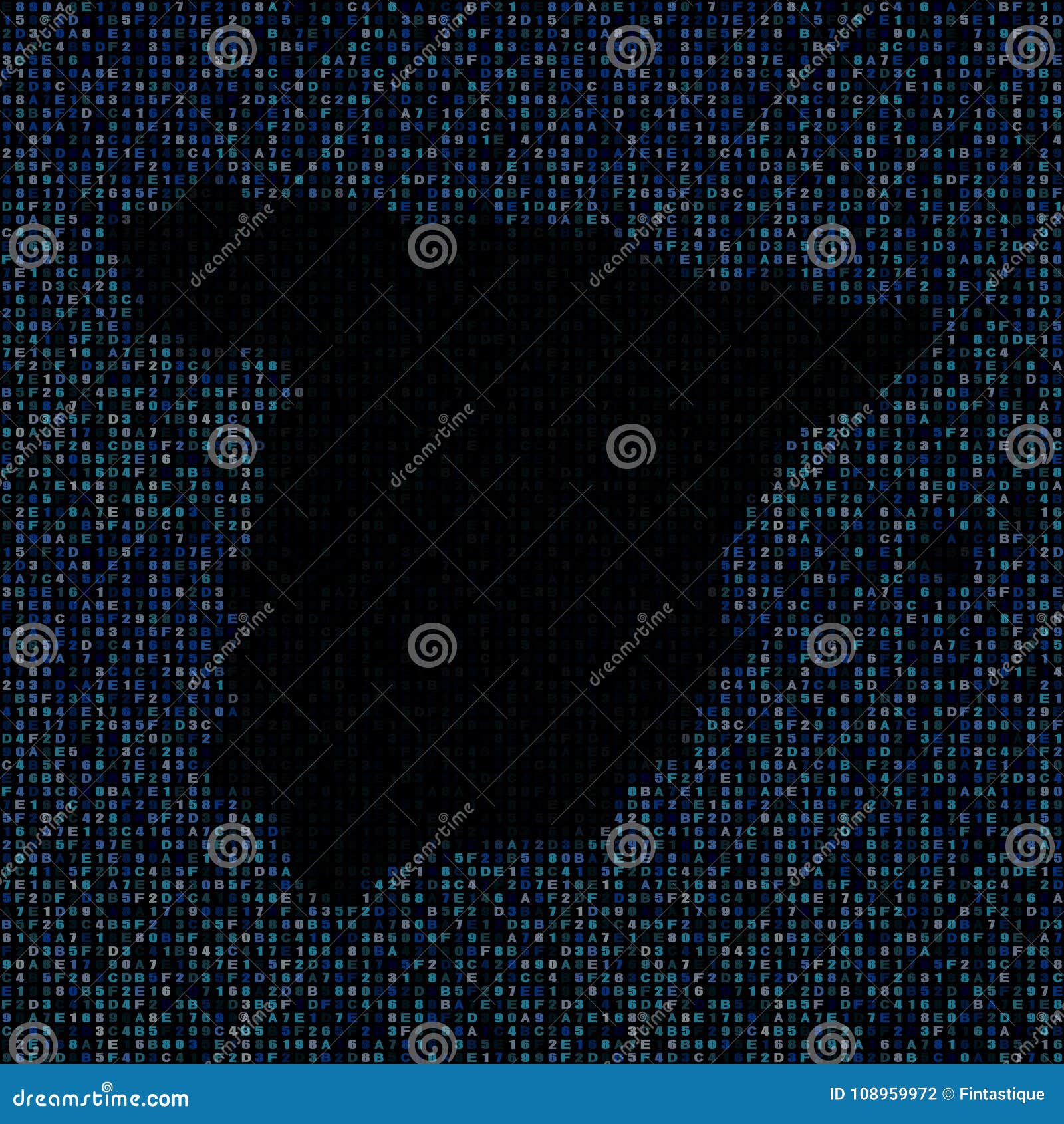 Spain Map on Hex Code Illustration Stock Illustration - Illustration of ...