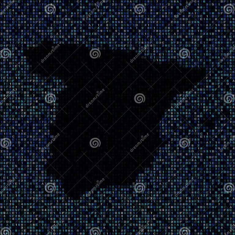 Spain Map on Hex Code Illustration Stock Illustration - Illustration of ...