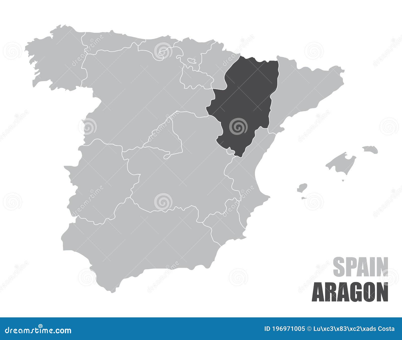 Map Of Aragon Cartoon Vector | CartoonDealer.com #169374797