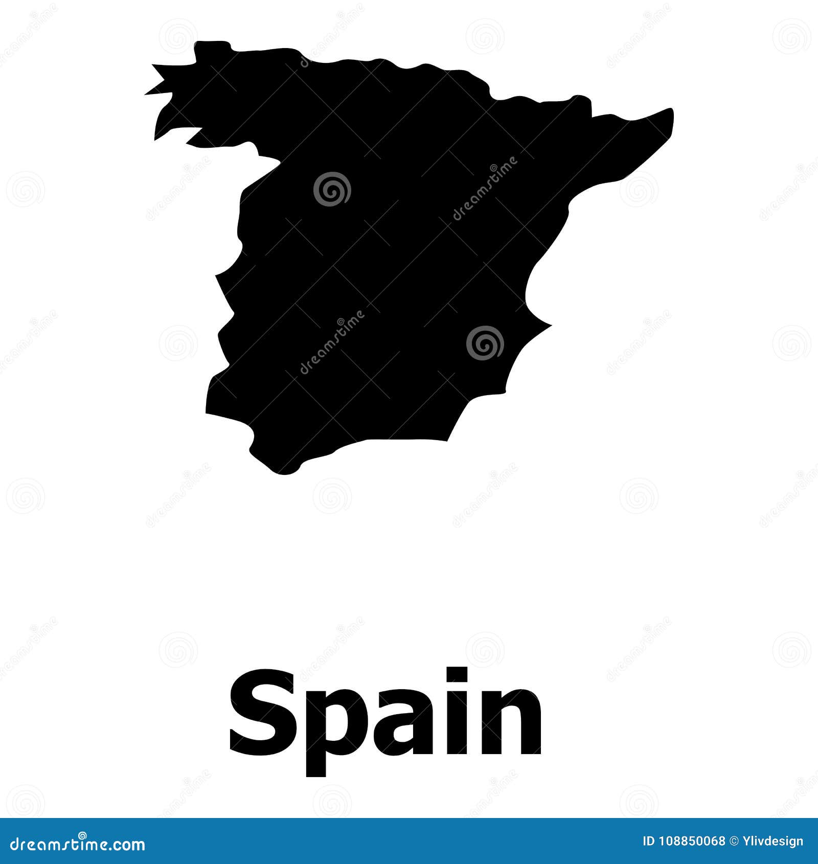 Spain Map Icon, Simple Style Stock Vector - Illustration of isolated ...