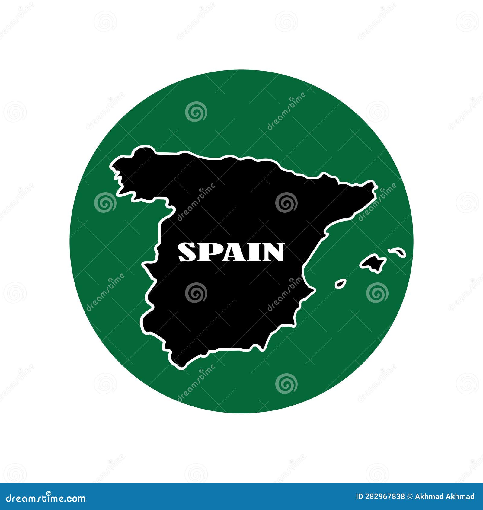 Spain map icon stock vector. Illustration of land, island - 282967838