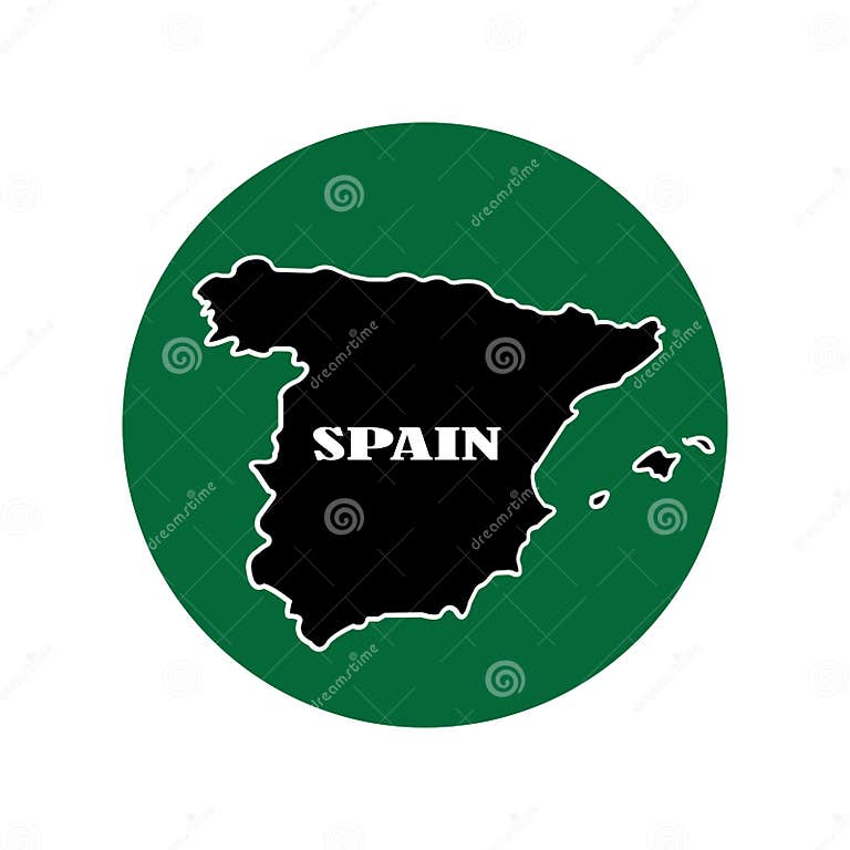 Spain map icon stock vector. Illustration of land, island - 282967838