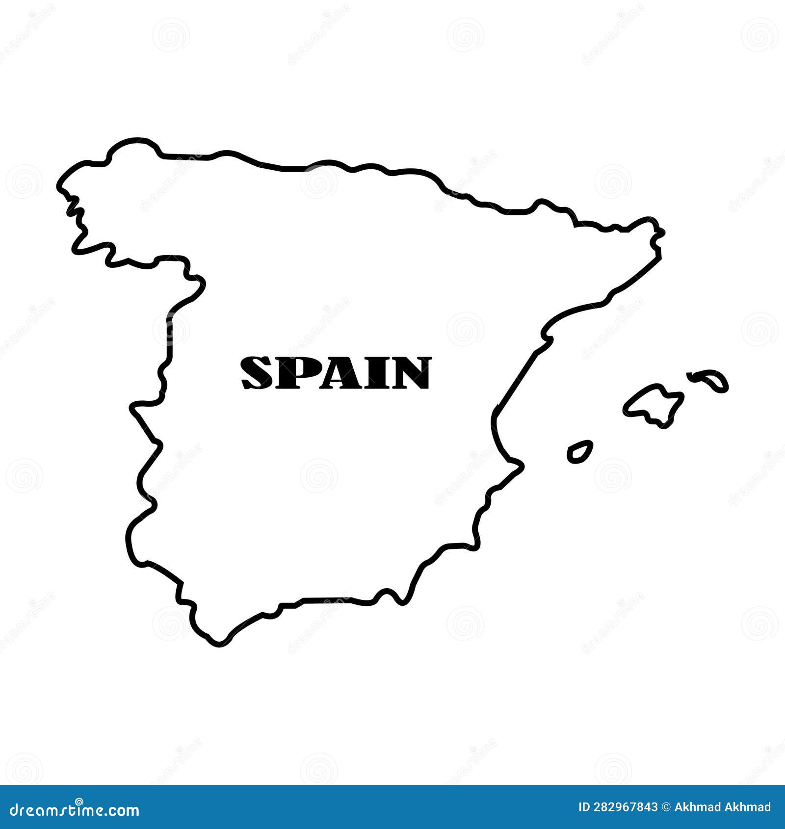 Spain map icon stock vector. Illustration of island - 282967843