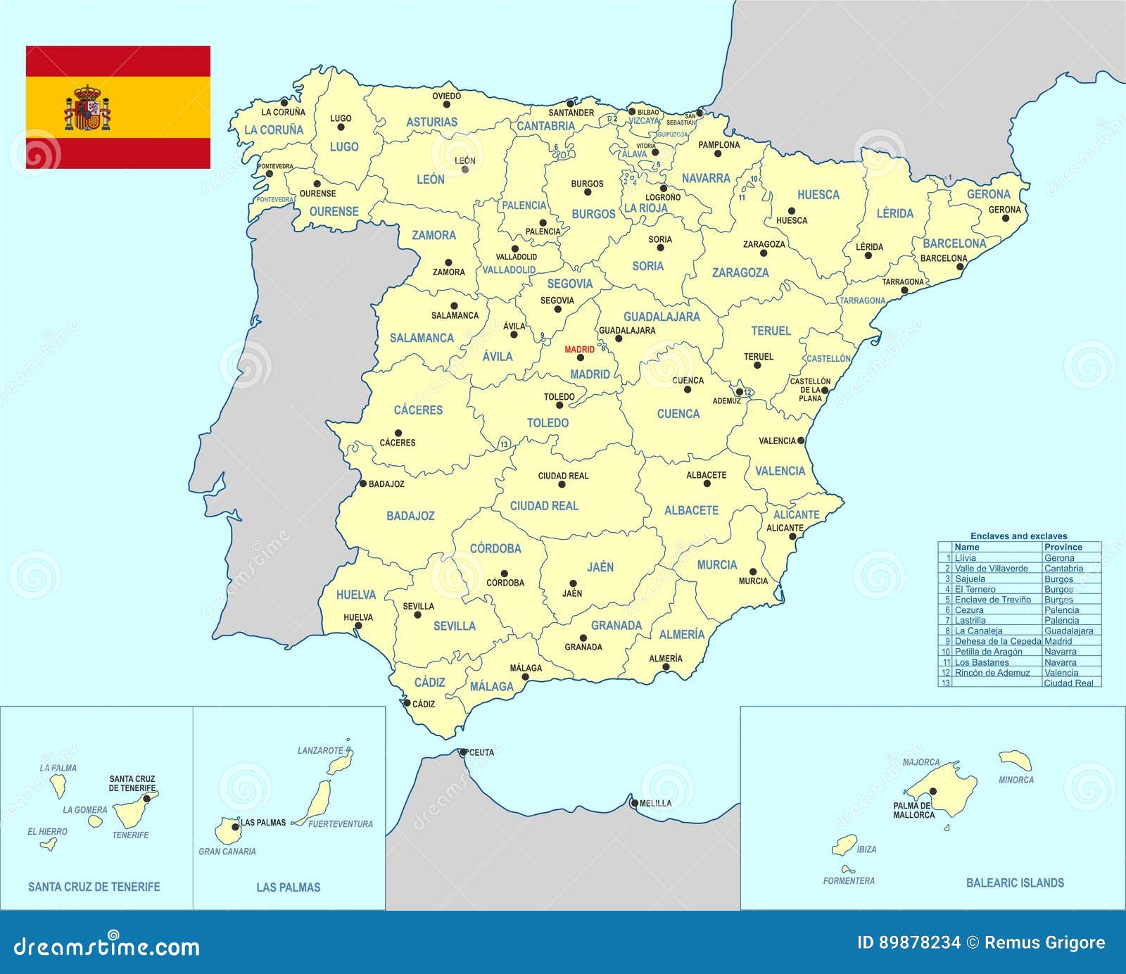 Spain map - cdr format stock vector. Illustration of alava - 89878234