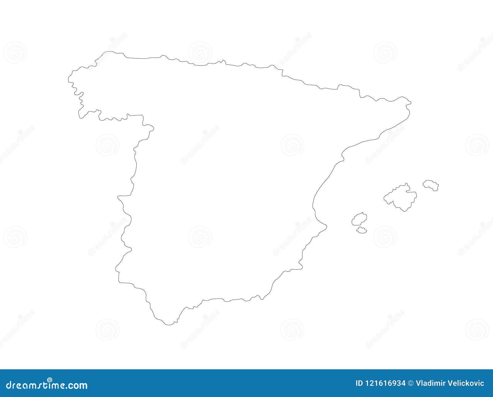 Iberian Peninsula Map Outline Iberian Peninsula Map Outline
