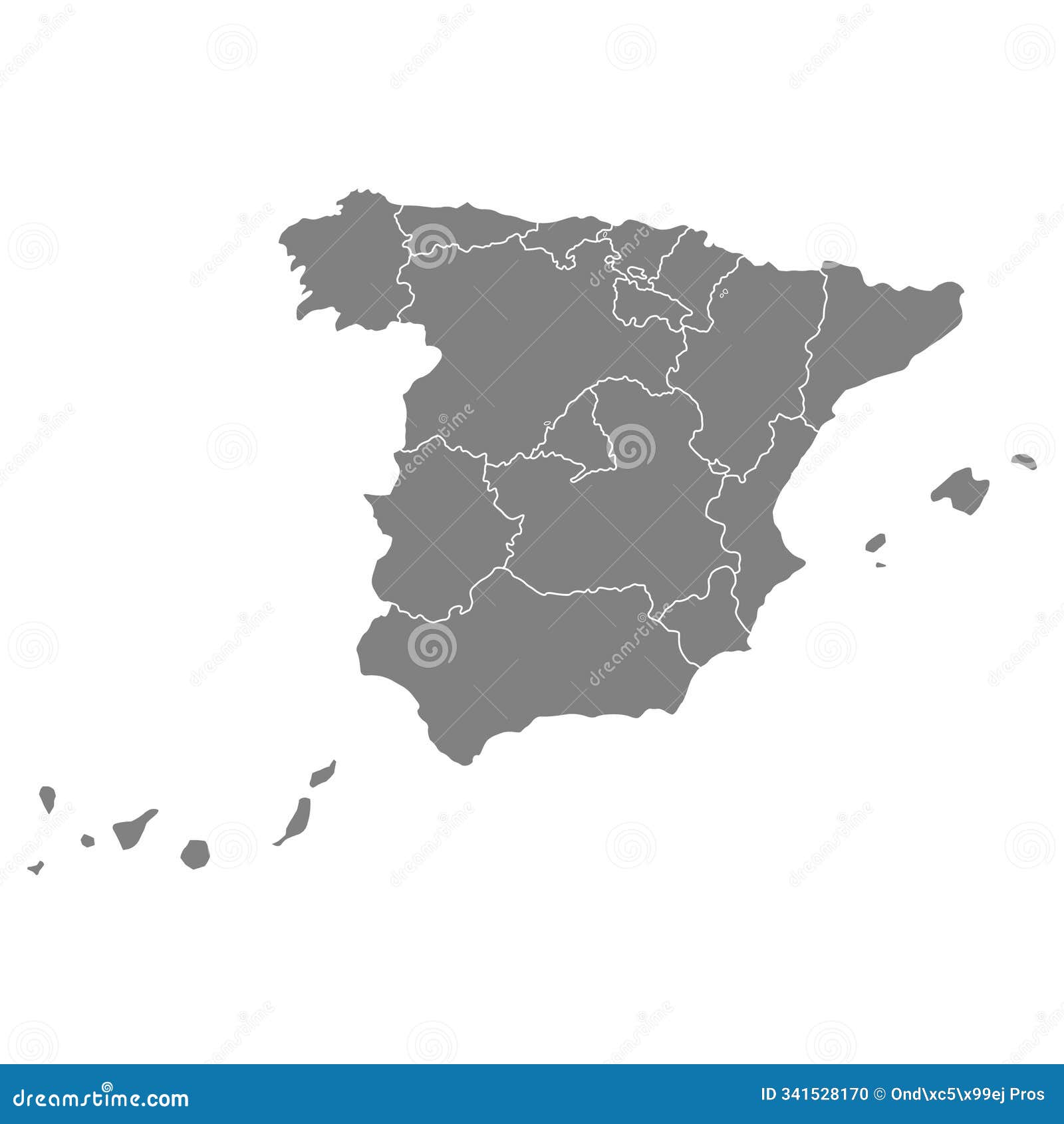 Spain Map Symbol Shape, Travel Web Flat Concept Icon Vector ...