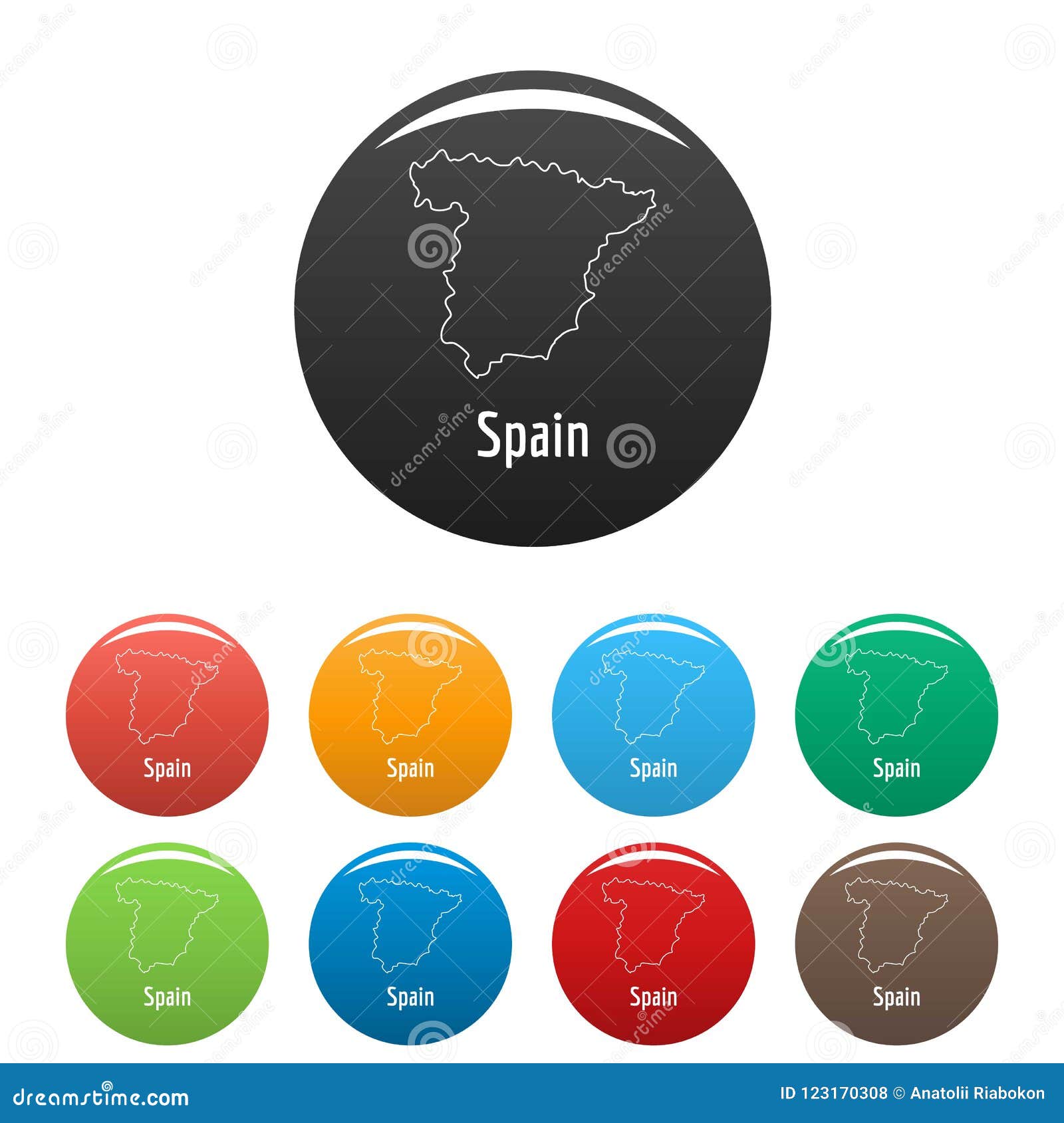 Spain map thin line simple stock illustration. Illustration of graphic ...