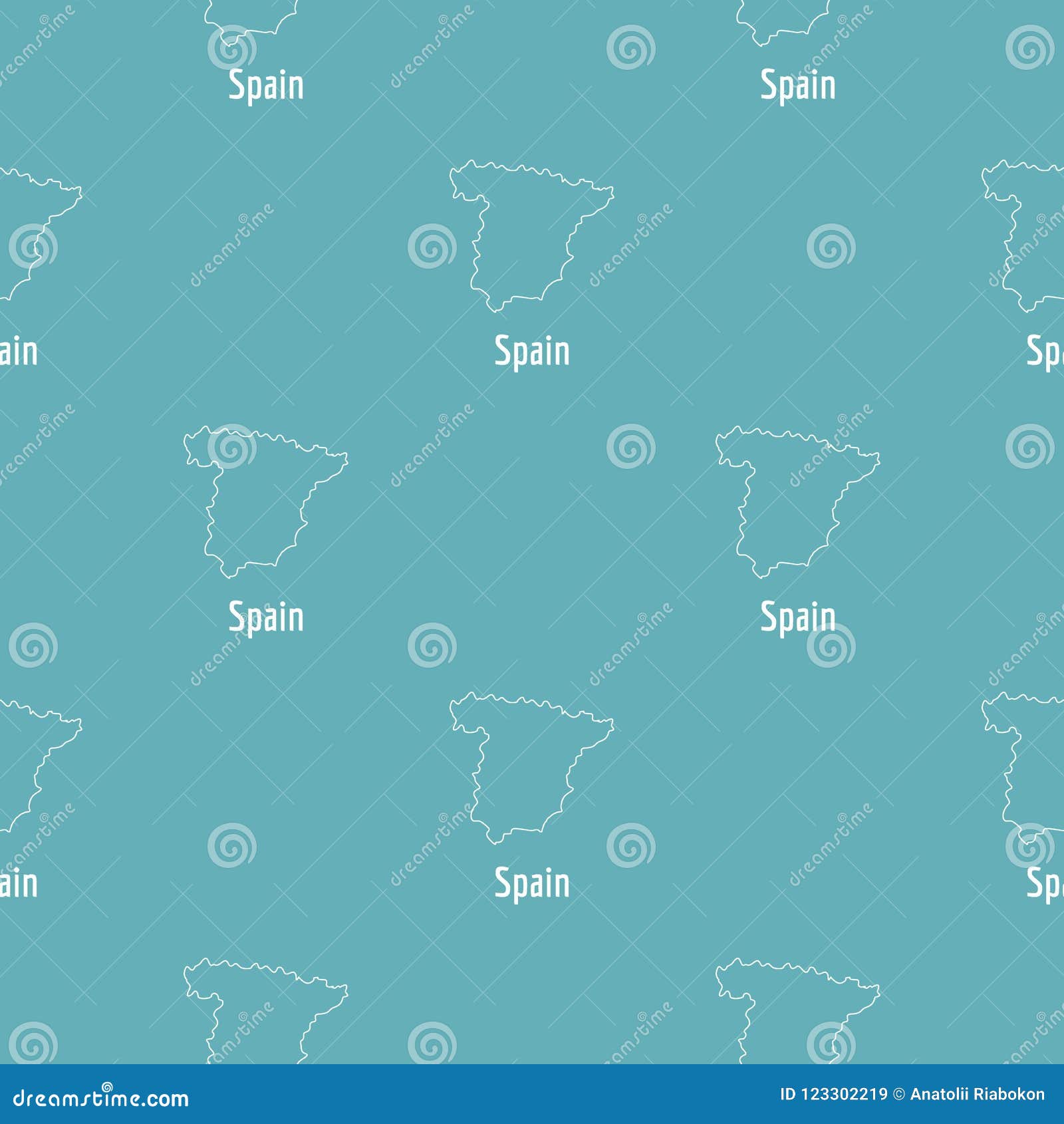 Spain map thin line simple stock illustration. Illustration of borders ...