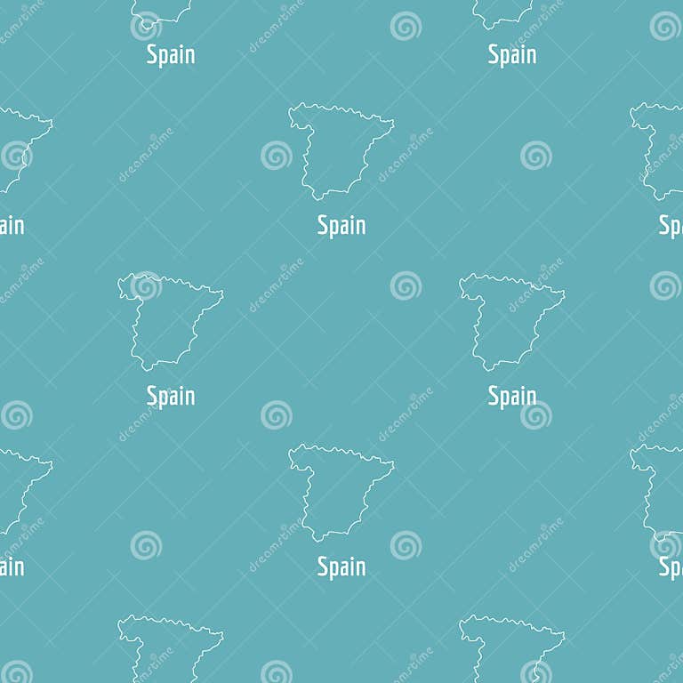 Spain map thin line simple stock illustration. Illustration of borders ...