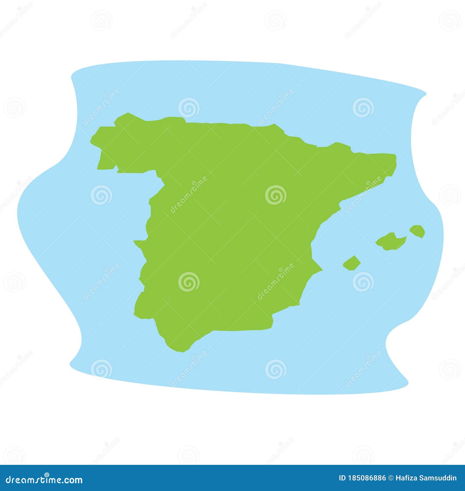 Spain Map. Vector Illustration Decorative Design Stock Vector ...