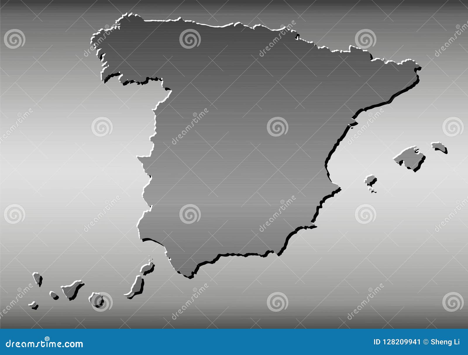 Spain map drawing