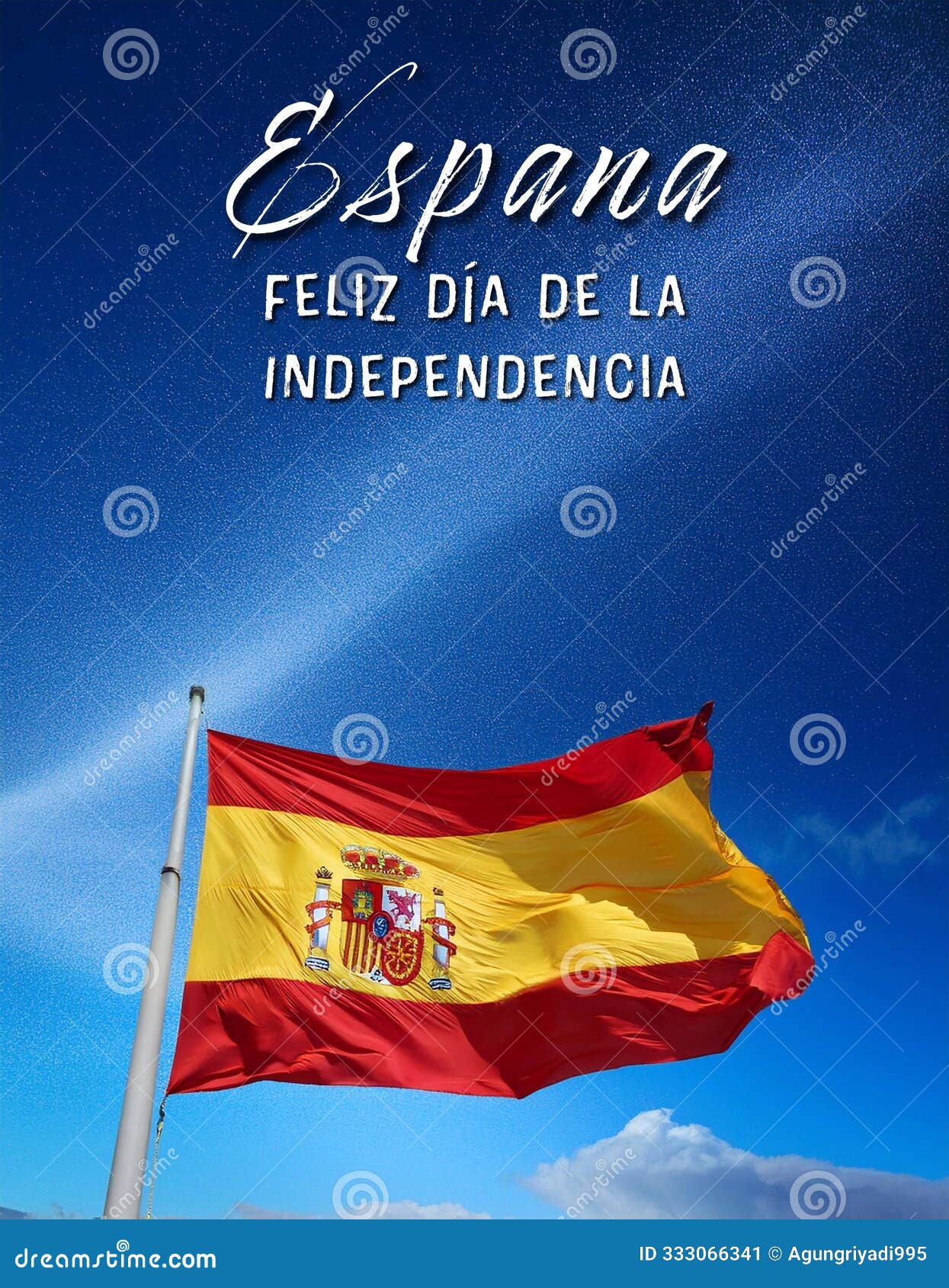 Spain National Day Poster Design Stock Illustration - Illustration of ...