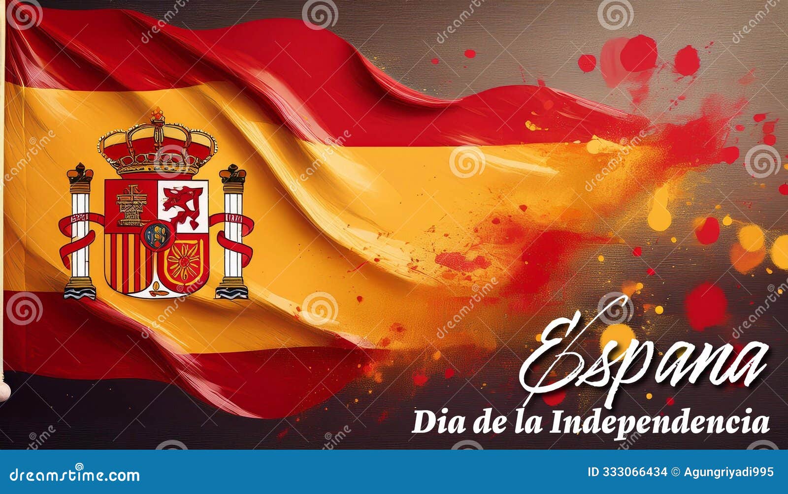 Spain National Day Poster Design Stock Illustration - Illustration of ...