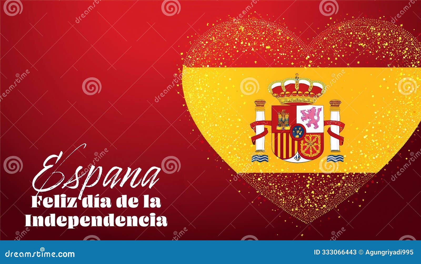 Spain National Day Poster Design Stock Illustration - Illustration of ...