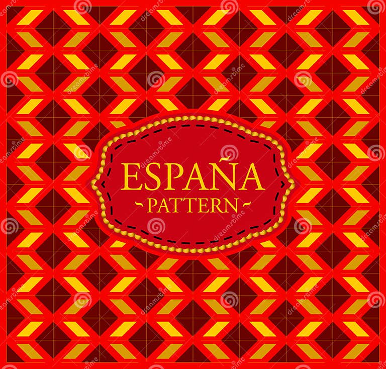 Spain Pattern - Seamless Background Texture and Emblem Stock Vector ...