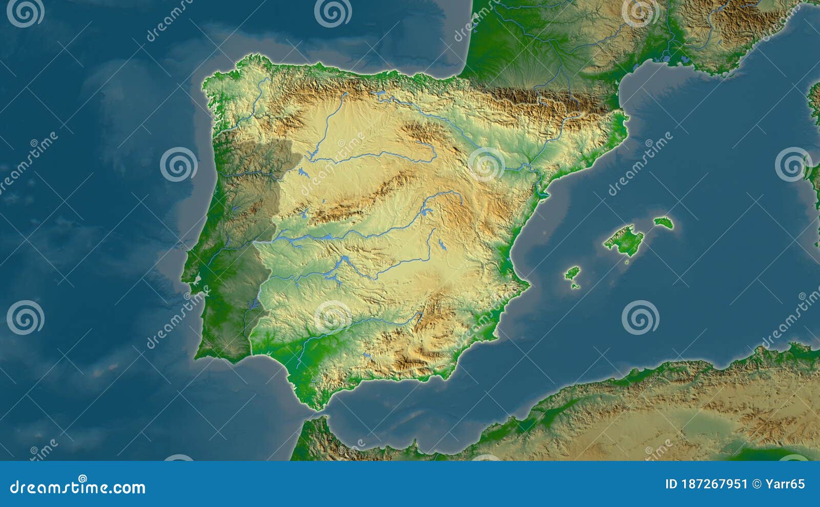 Spain - Physical. Composition Stock Illustration - Illustration of ...
