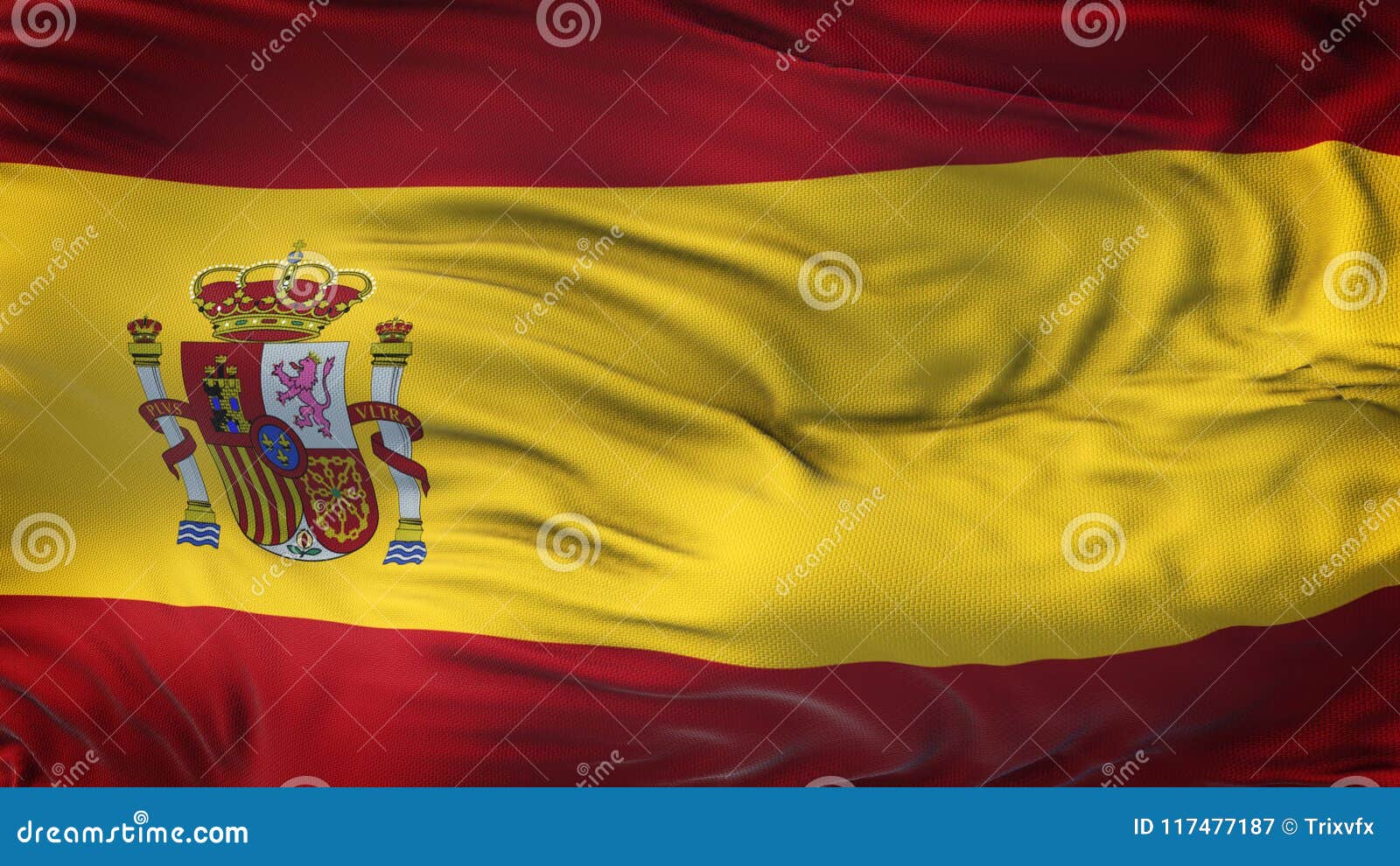 SPAIN Realistic Waving Flag Background Stock Illustration ...