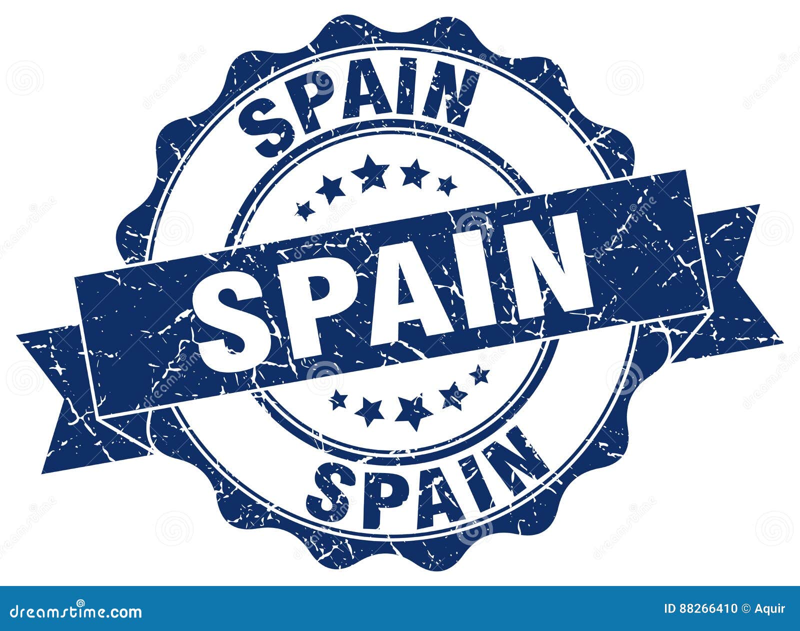 Spain round ribbon seal stock vector. Illustration of vector - 88266410