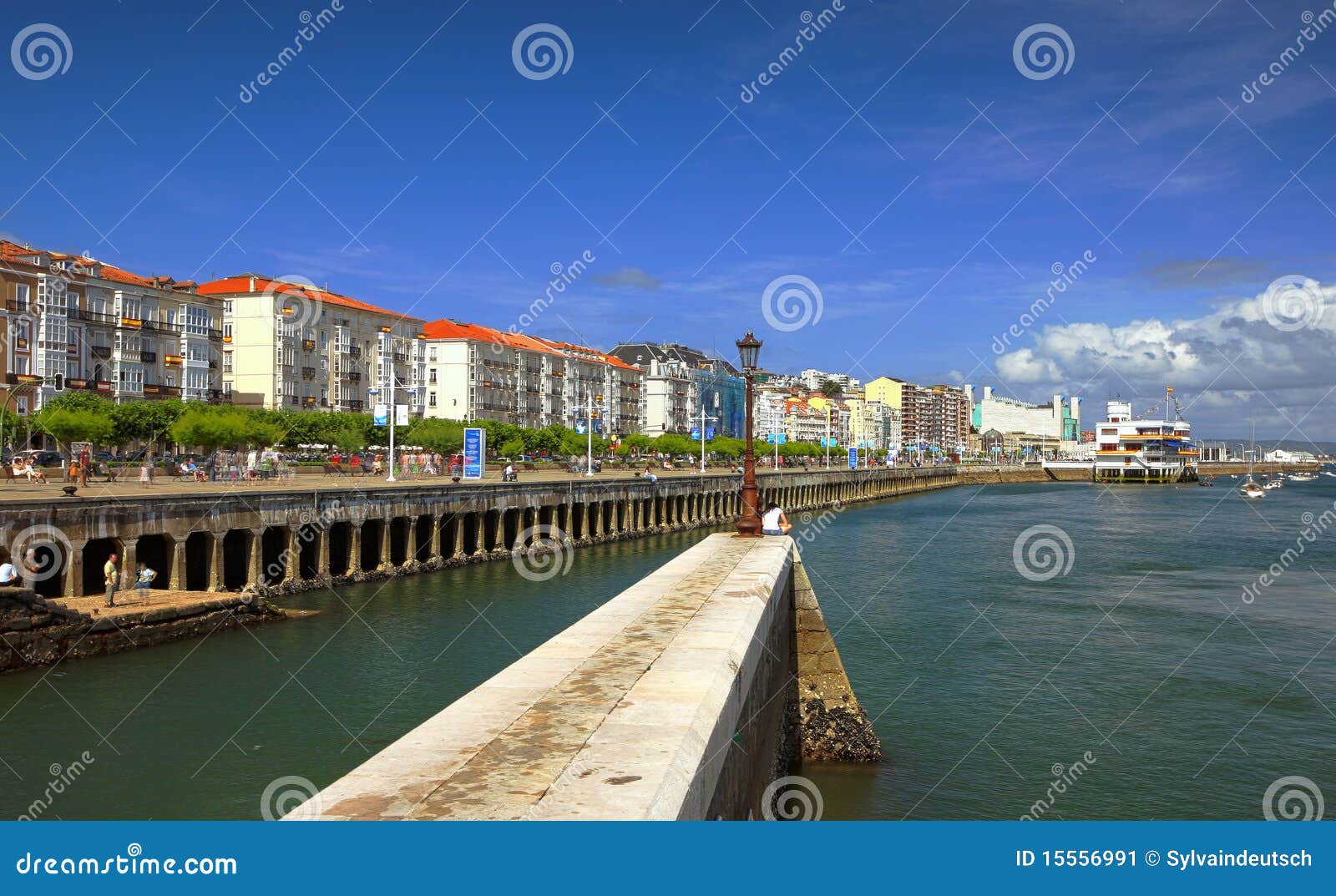 Spain, Santander City stock image. Image of embark, intersection - 15556991