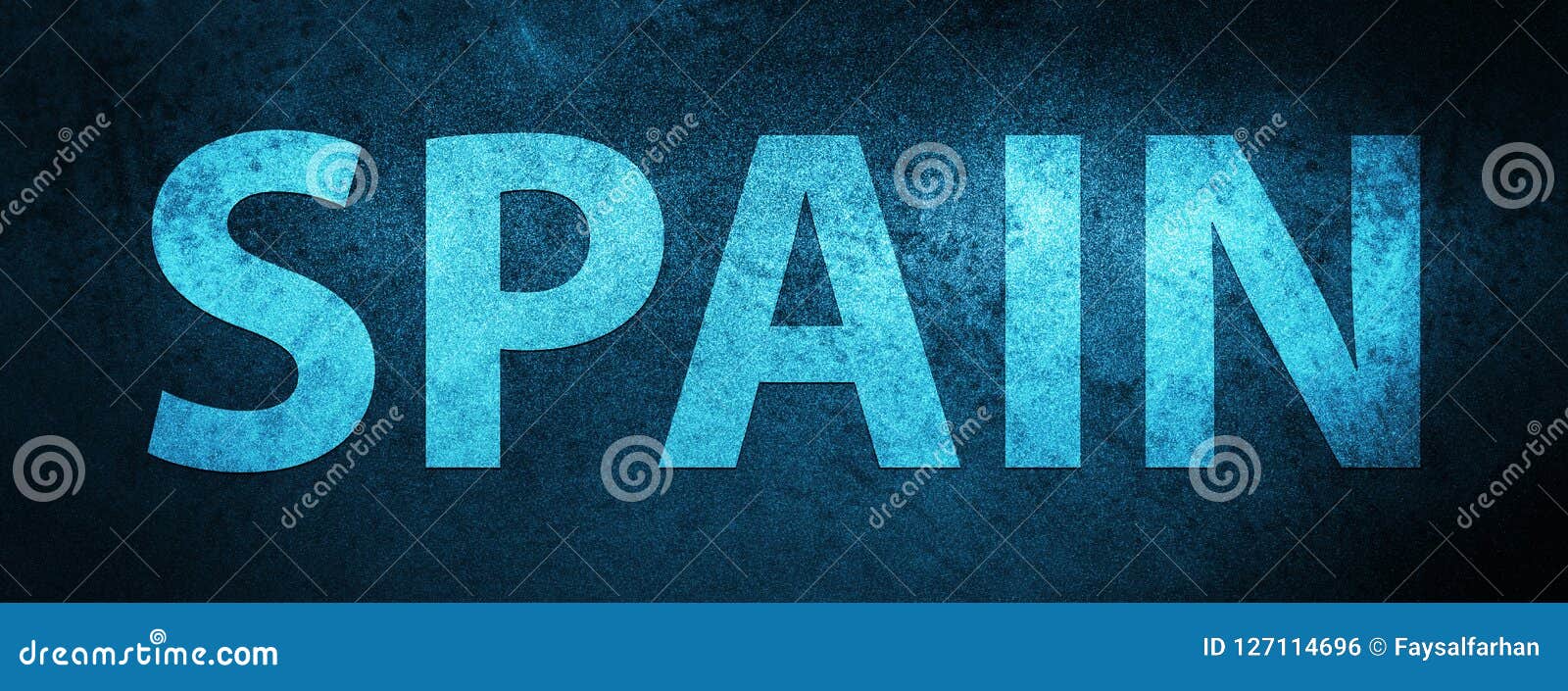 Spain Special Blue Banner Background Stock Illustration - Illustration ...