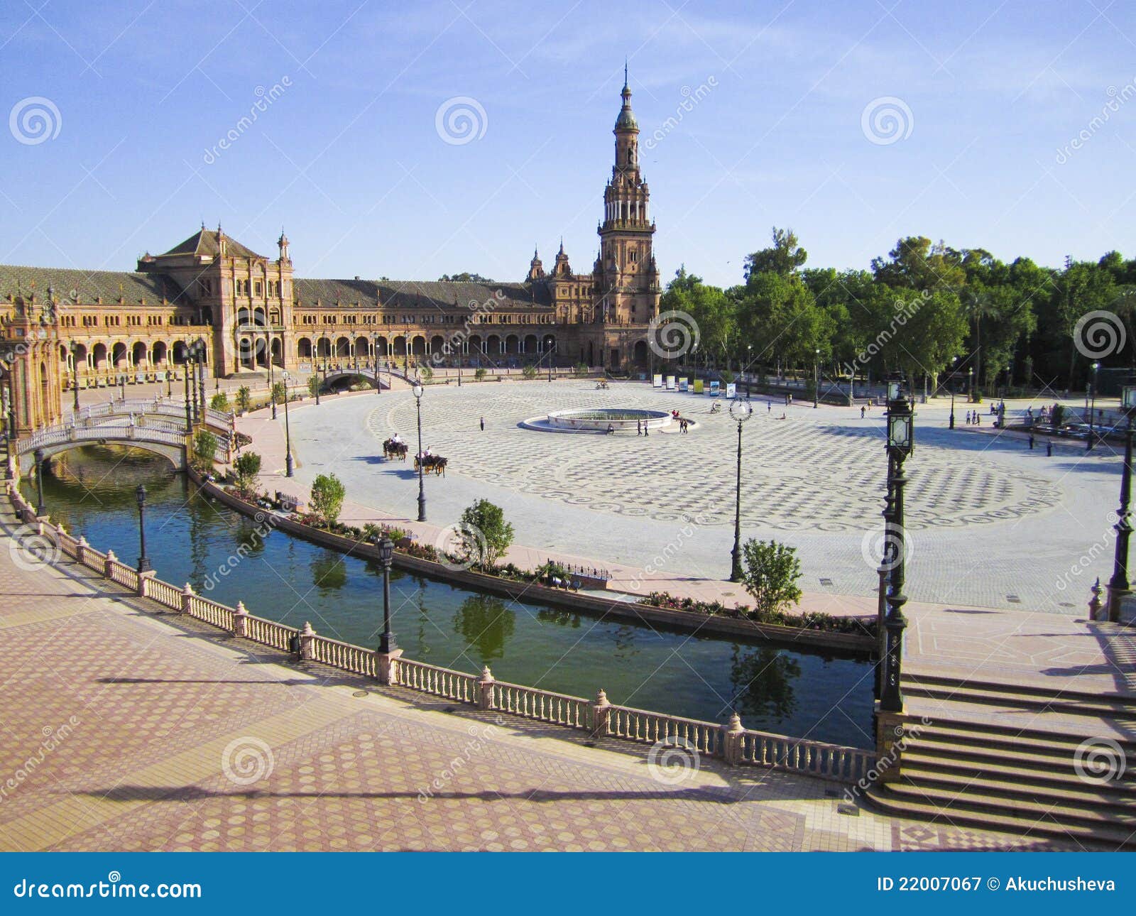 Spain Square in Sevilla stock image. Image of town, sevilla - 22007067