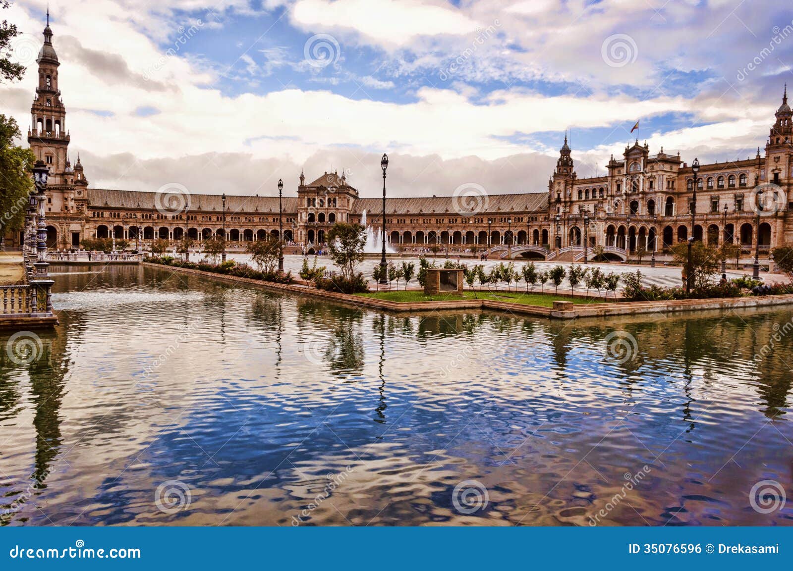 Spain square,seville stock photo. Image of landmark, spanish - 35076596