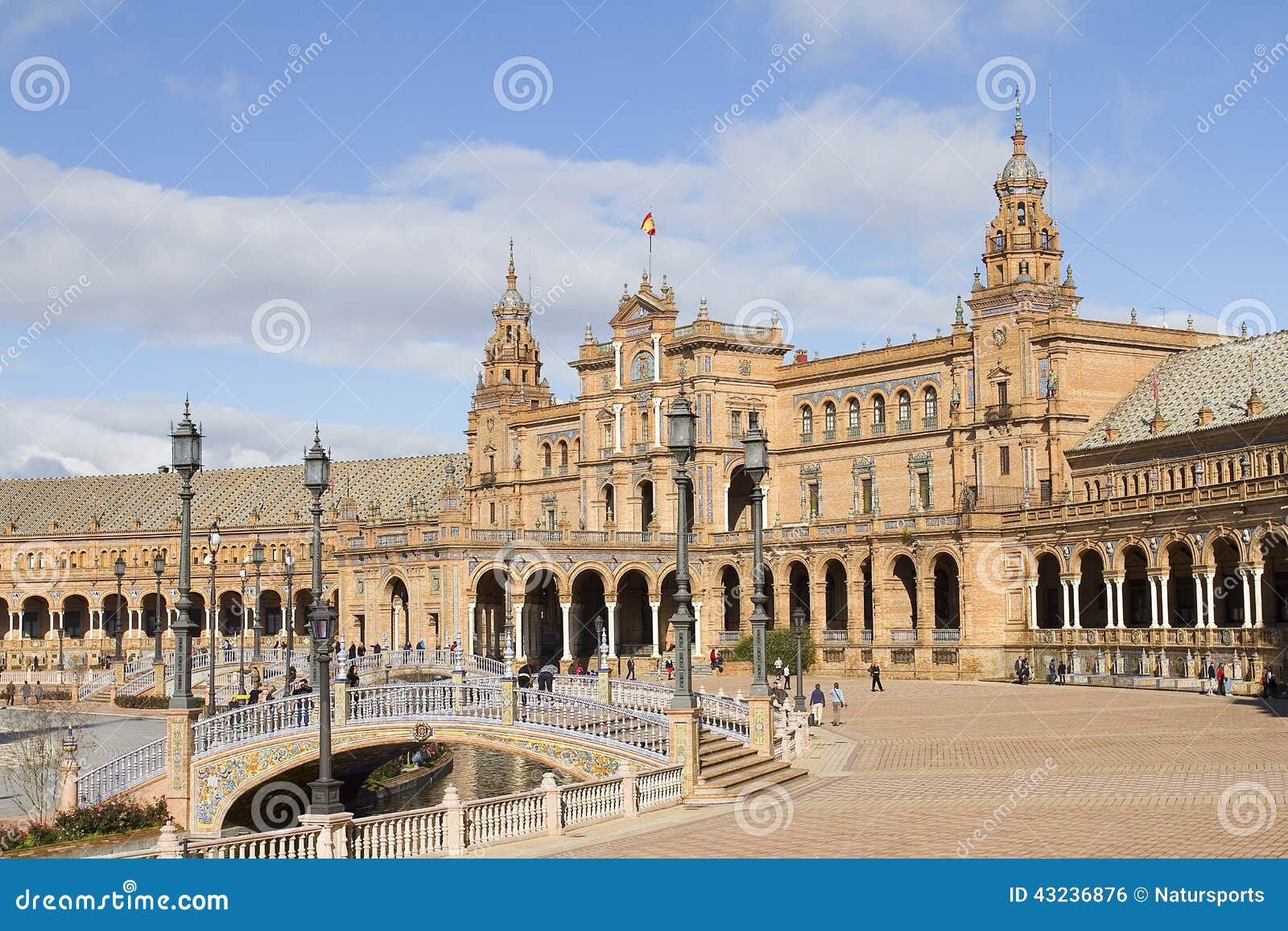 Spain square, Seville stock photo. Image of espana, monument - 43236876