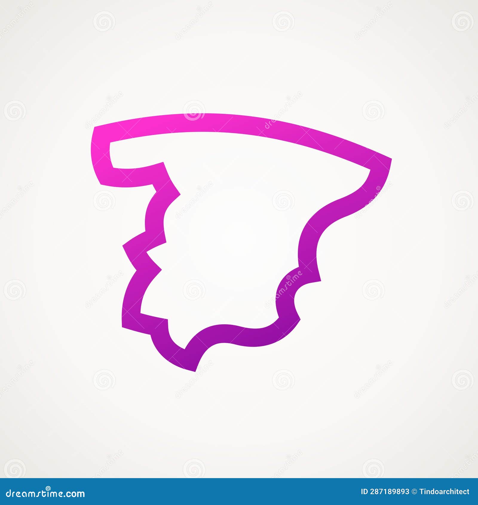 Spain - Stylized Outline Map Stock Vector - Illustration of isolated ...