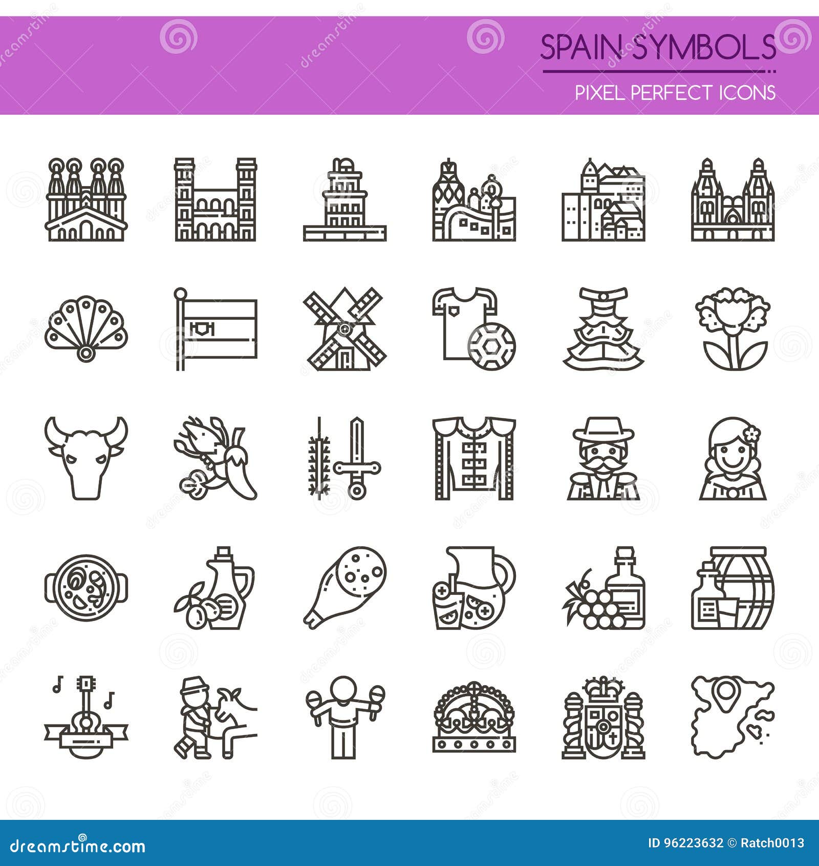 Spain Symbols Stock Photo | CartoonDealer.com #96223632