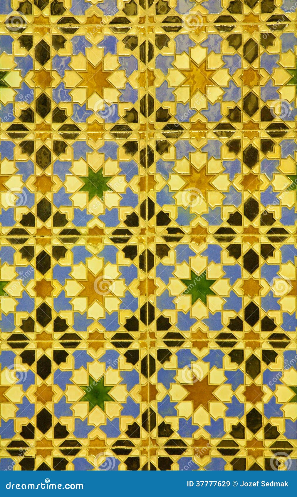 Spain - Tiling in Mudejar Style Stock Image - Image of mudejar, tiling ...