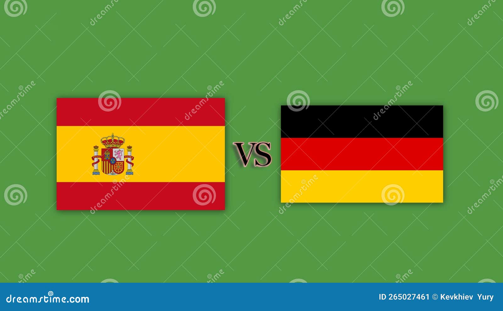 Spain Vs Germany Football Match Design Element Stock Illustration ...