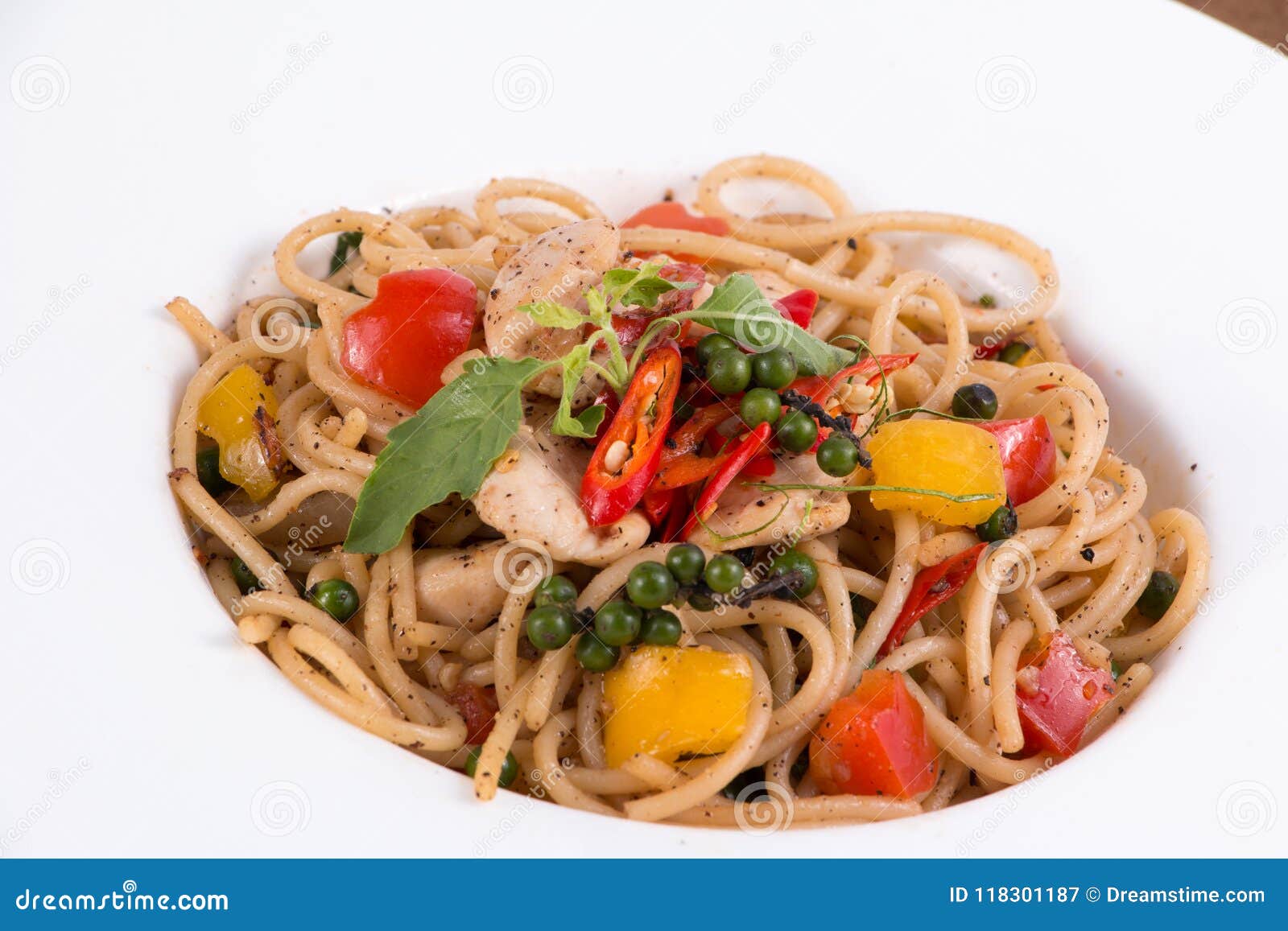 Pepper chilli spaketty stock image. Image of food, pepperchilli - 118301187