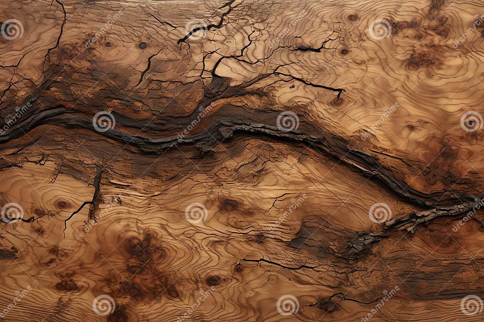Spalted Maple Wood Featuring Intricate Dark Patterns Created by Fungi ...