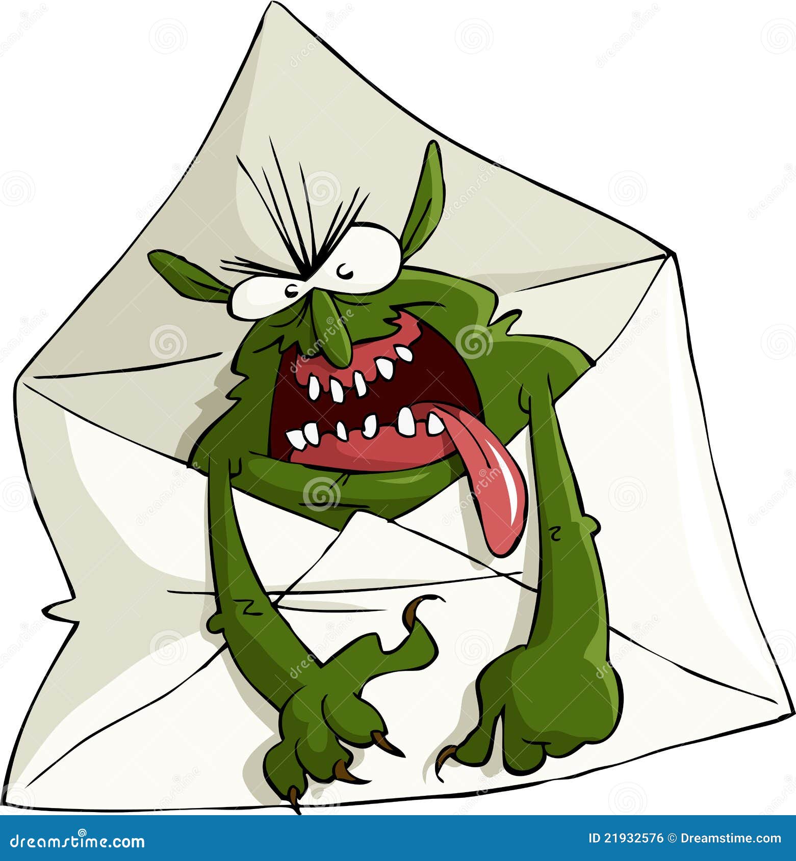 Spam stock vector. Illustration of monster, ugly, drawing - 21932576