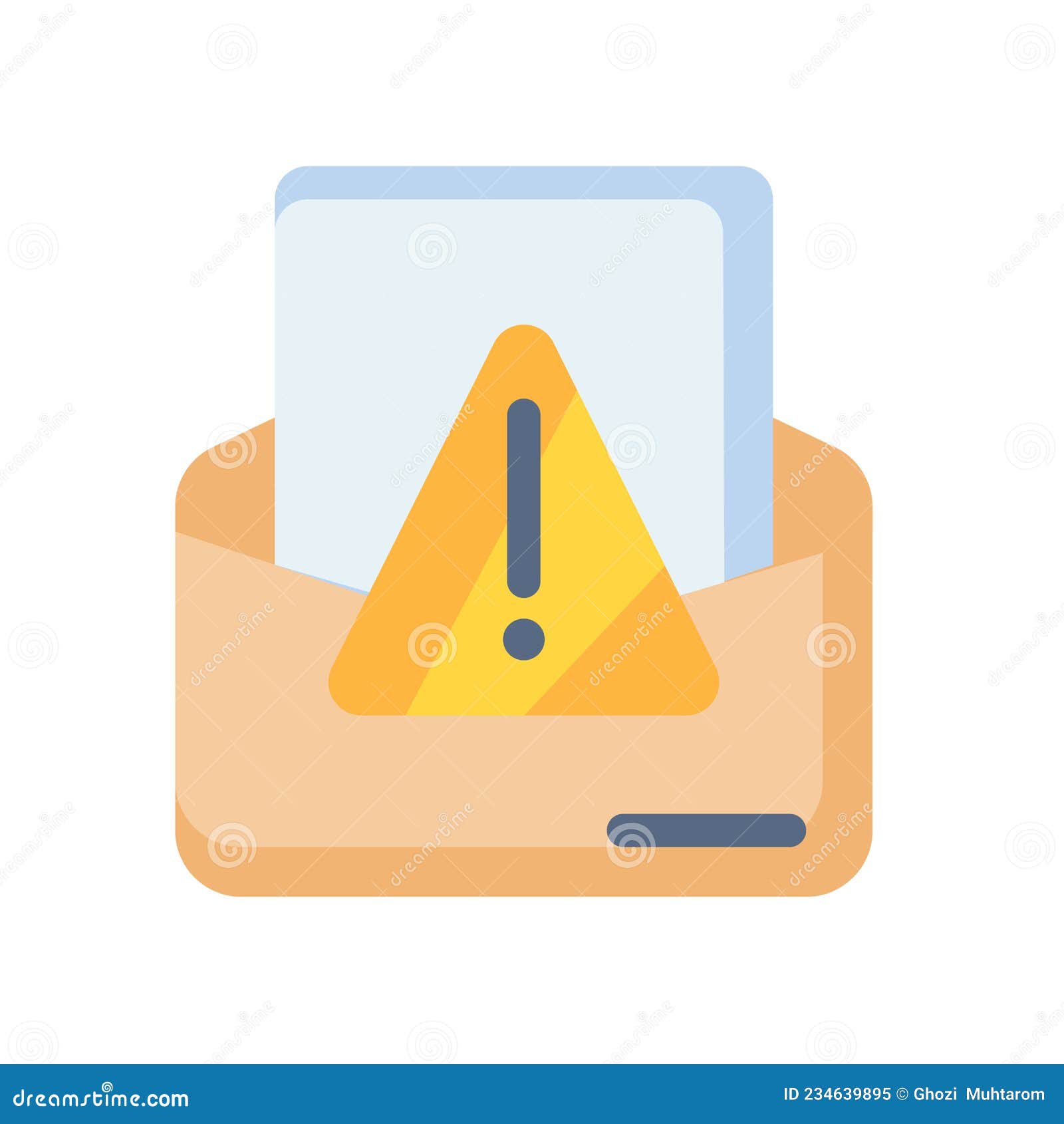 Spam Alert Email Warning Single Isolated Icon with Flat Style Stock ...