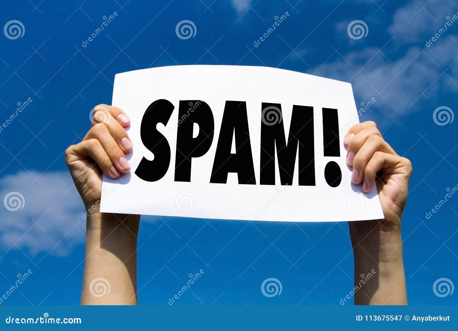 Spam alert stock image. Image of spam, card, holding - 113675547