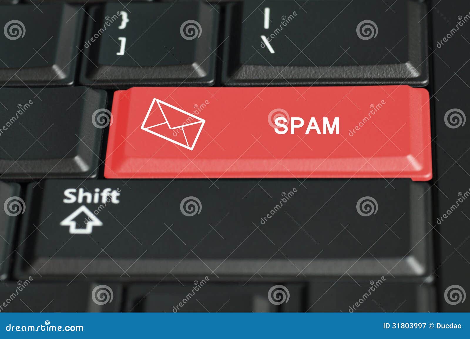 Spam Button in Red on a Keyboard Stock Image - Image of cart, sale ...