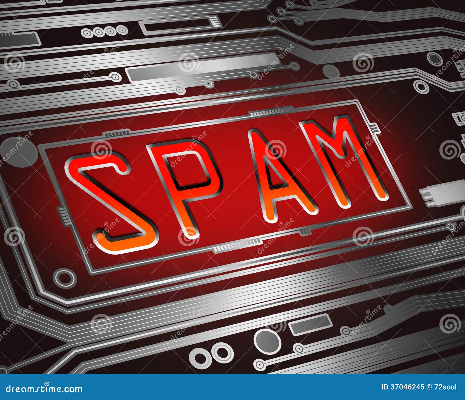 Spam concept. stock illustration. Illustration of printed - 37046245