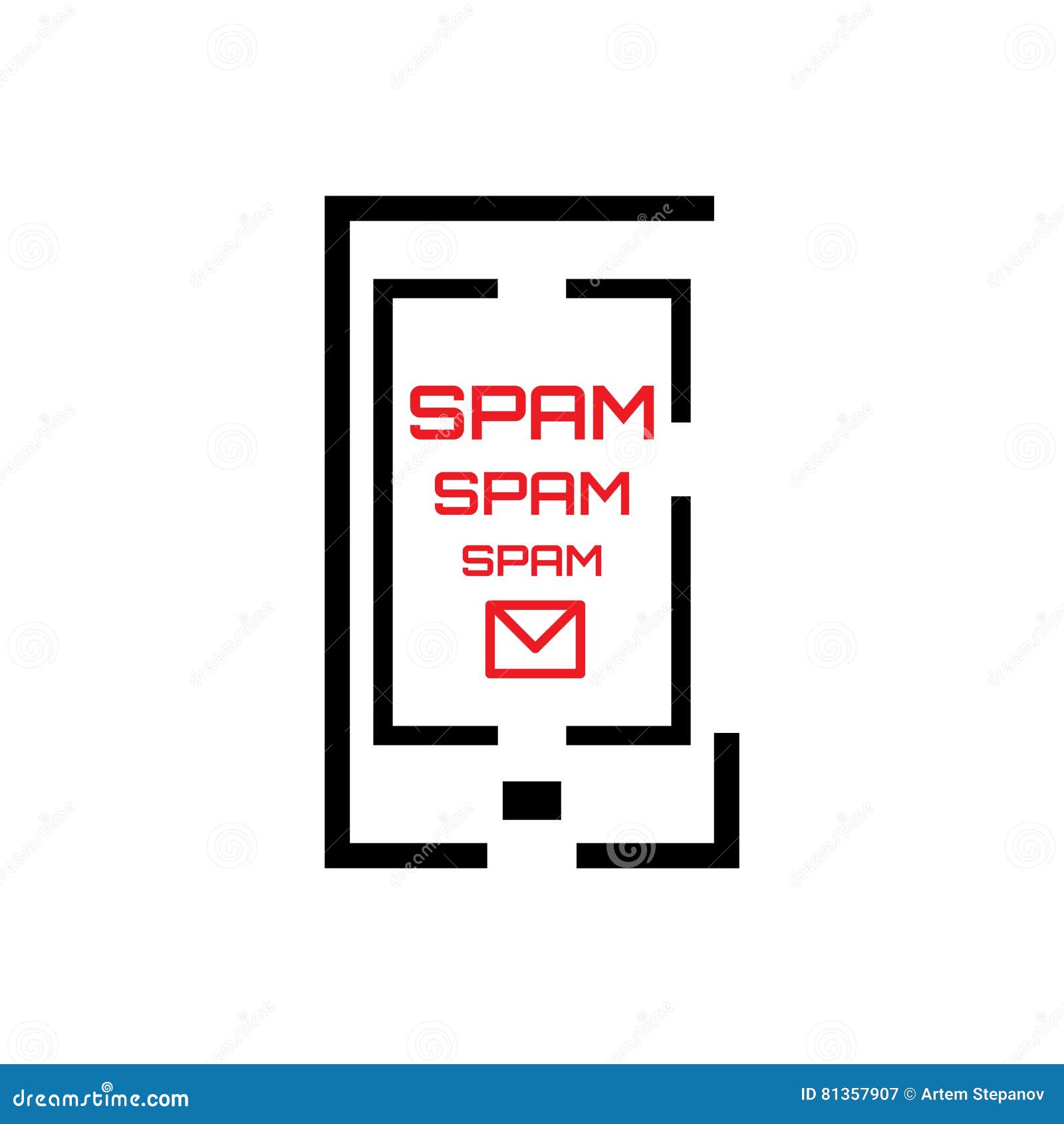 Spam Concept with Mail and Telephone Stock Vector - Illustration of ...