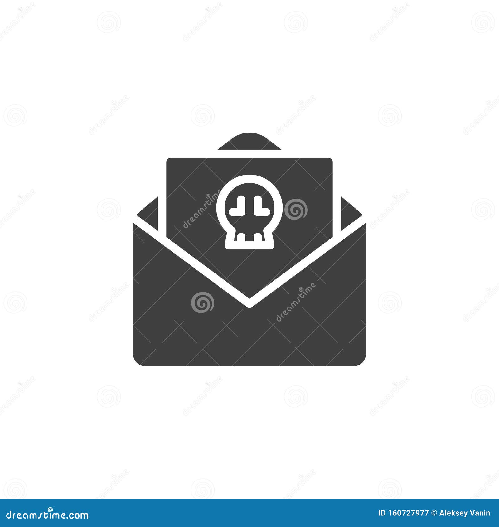 Spam E-mail Message Vector Icon Stock Vector - Illustration of envelope ...