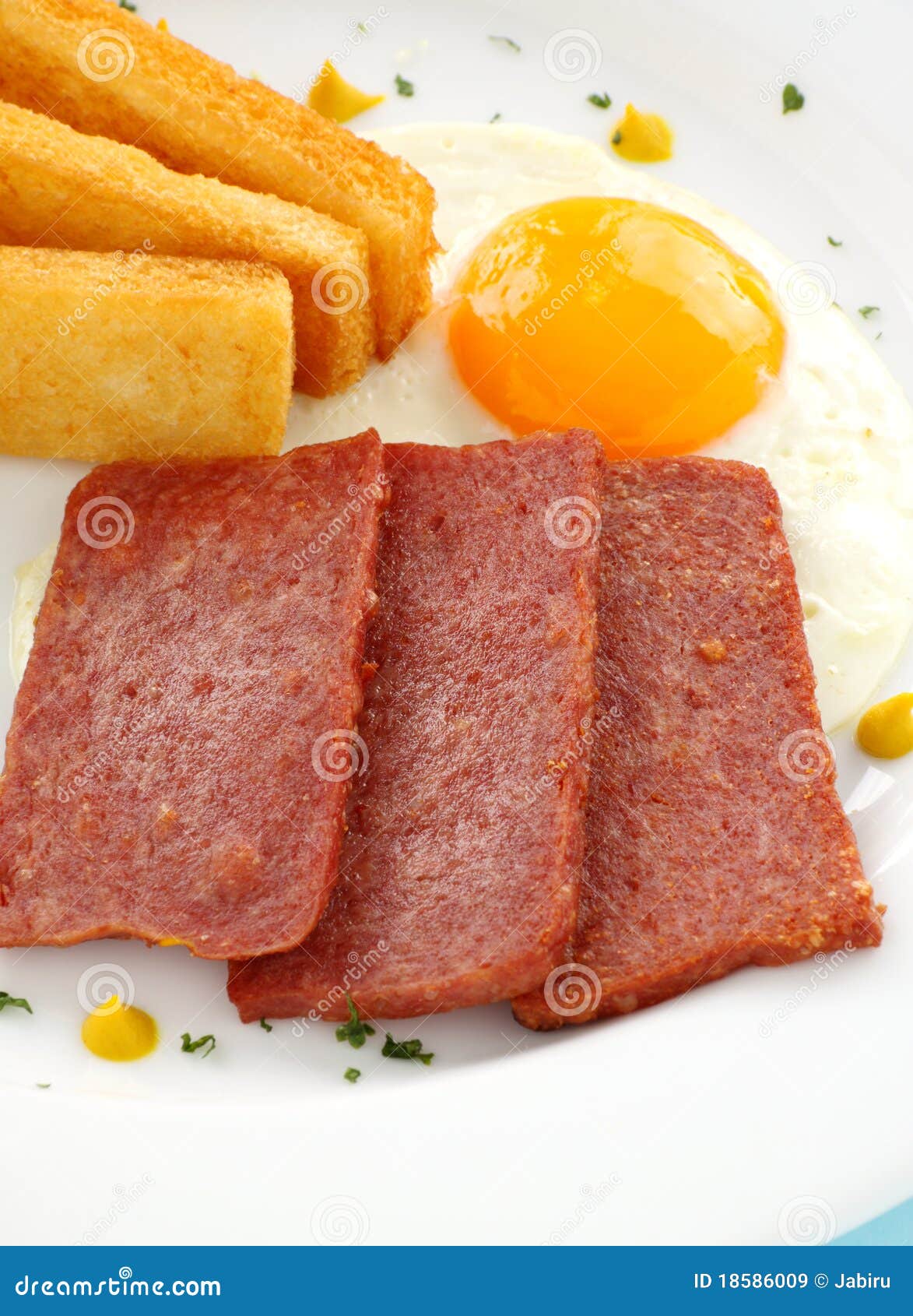 Spam and Eggs stock image. Image of gastronomy, dining - 18586009