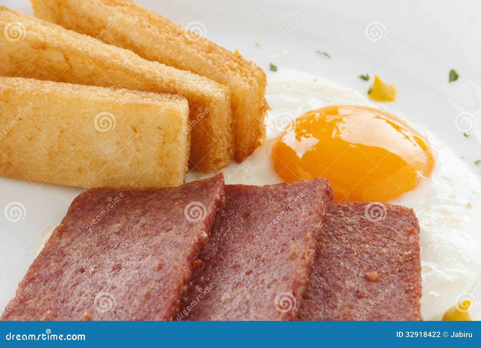 Spam and Eggs stock photo. Image of brunch, fresh, pieces - 32918422